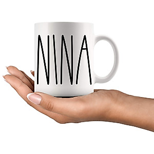 Nina Mug, Nina Mug Gifts for Christmas Coffee Cup, Birthday Gift, Mother's Day/Father's Day, Family Coffee Mug For Birthday Present For The Best Nina Ever Coffee Cup 11oz
