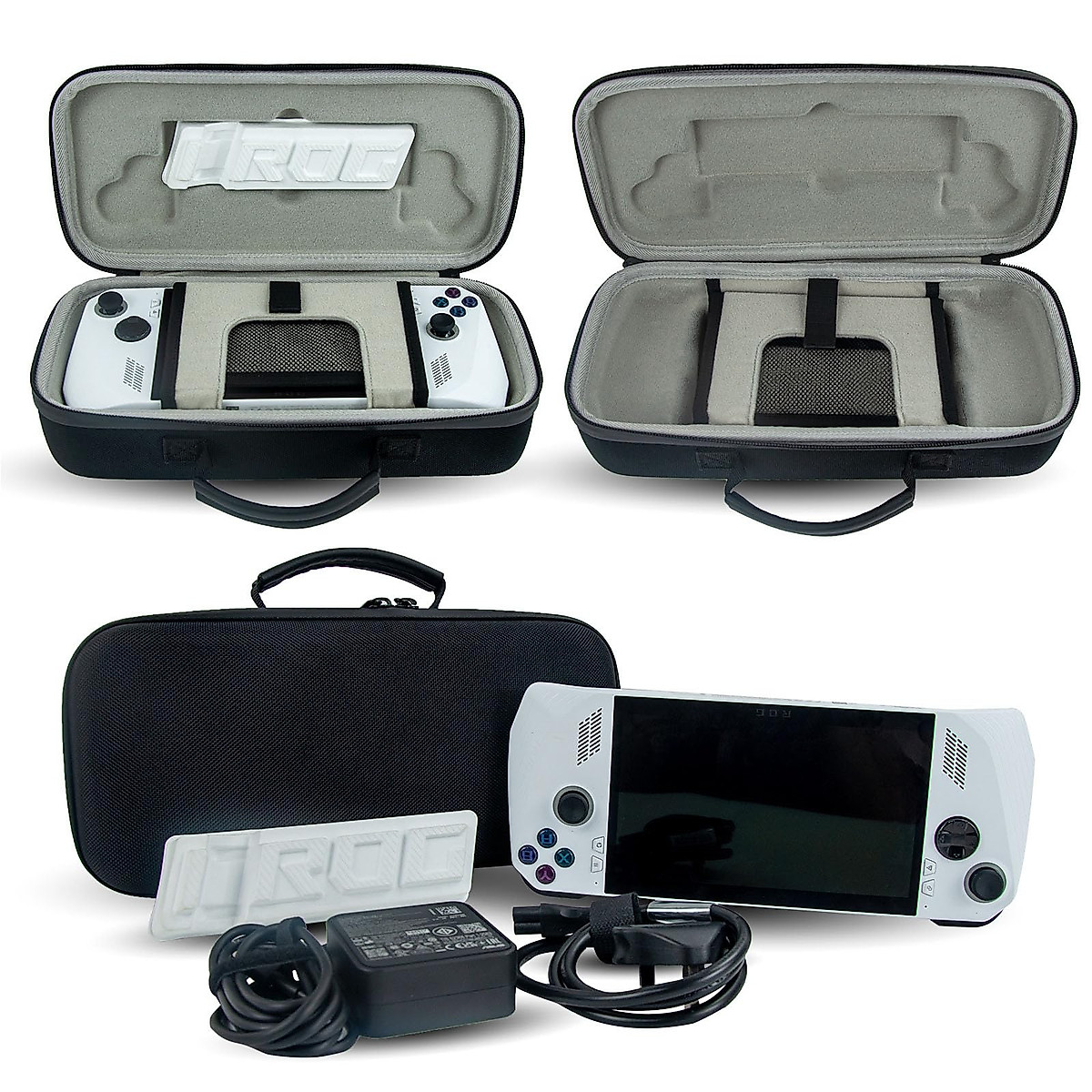 Hzycwgone Hard Case Bag for ASUS ROG Ally 7" 120Hz Gaming Handheld,ROG Ally Stand Carrying Case with Extra Room for Cable,Charger & Cards