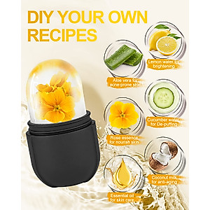 USINMIN Ice Roller for Face & Eye, Beauty Facial Ice Holder Mold Face Puffiness Relief Massage Skin Care Tools for Brighten Lubricate Shrink Pores Remove Fine Lines