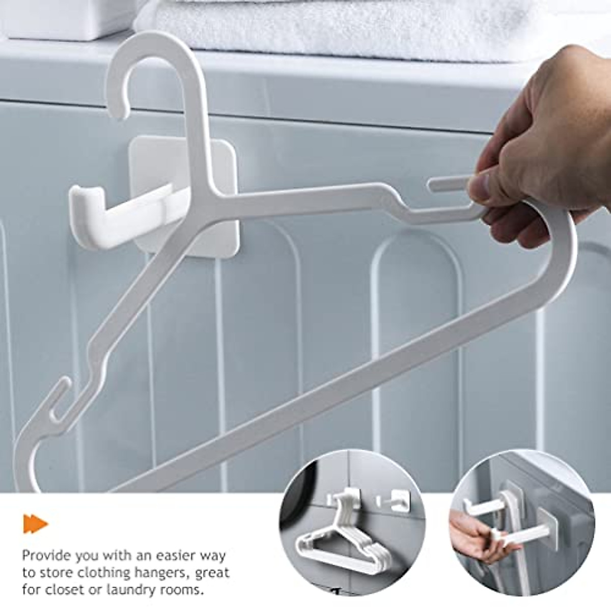 DOITOOL Laundry Organizer 2pcs Clothes Hanger Hooks Coat and Hat Hook Wall Hooks Single Wall Mount Hanger Closet Organizers for Clothes Hats Towel Purse Key Robes Bathroom Kitchen Hangers