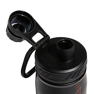 adidas 600 Ml (20 Oz) Metal Water Bottle, Hot/Cold Double-Walled Insulated 18/8 Stainless Steel, Icon Brand Love Black/Black/White, One Size