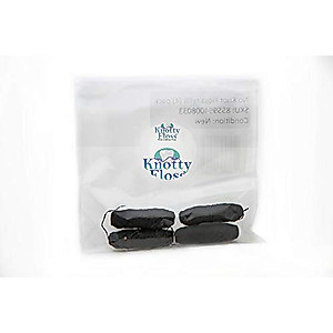 Knotty Floss Refills of Bamboo Activated Charcoal No Knot Floss with Grapefruit Seed Extract - Eco-friendly Vegan - 4 Refill Packs
