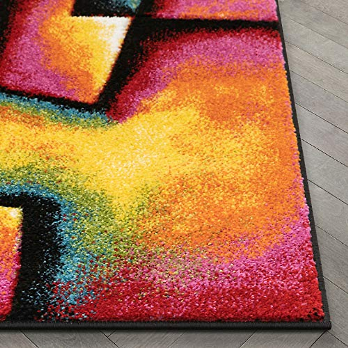 Well Woven Fortuna Boxes Multi Hand-Carved Abstract Geometric Pattern Area Rug 8x10 (7'10" x 9'10")