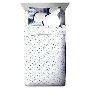 Jay Franco Disney Mickey Mouse Twin Comforter Set - 5 Piece Bedding Includes Sheet Set & Pillow Covers - Super Soft Cozy Celestial Bedding