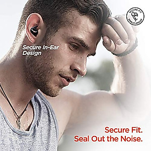 HyperGear Active True Wireless Bluetooth Earbuds + Portable Charging Case, Quick Pair, Touch Control Earbuds, Noise Cancelling Mic, IPX5 Waterproof (Black)