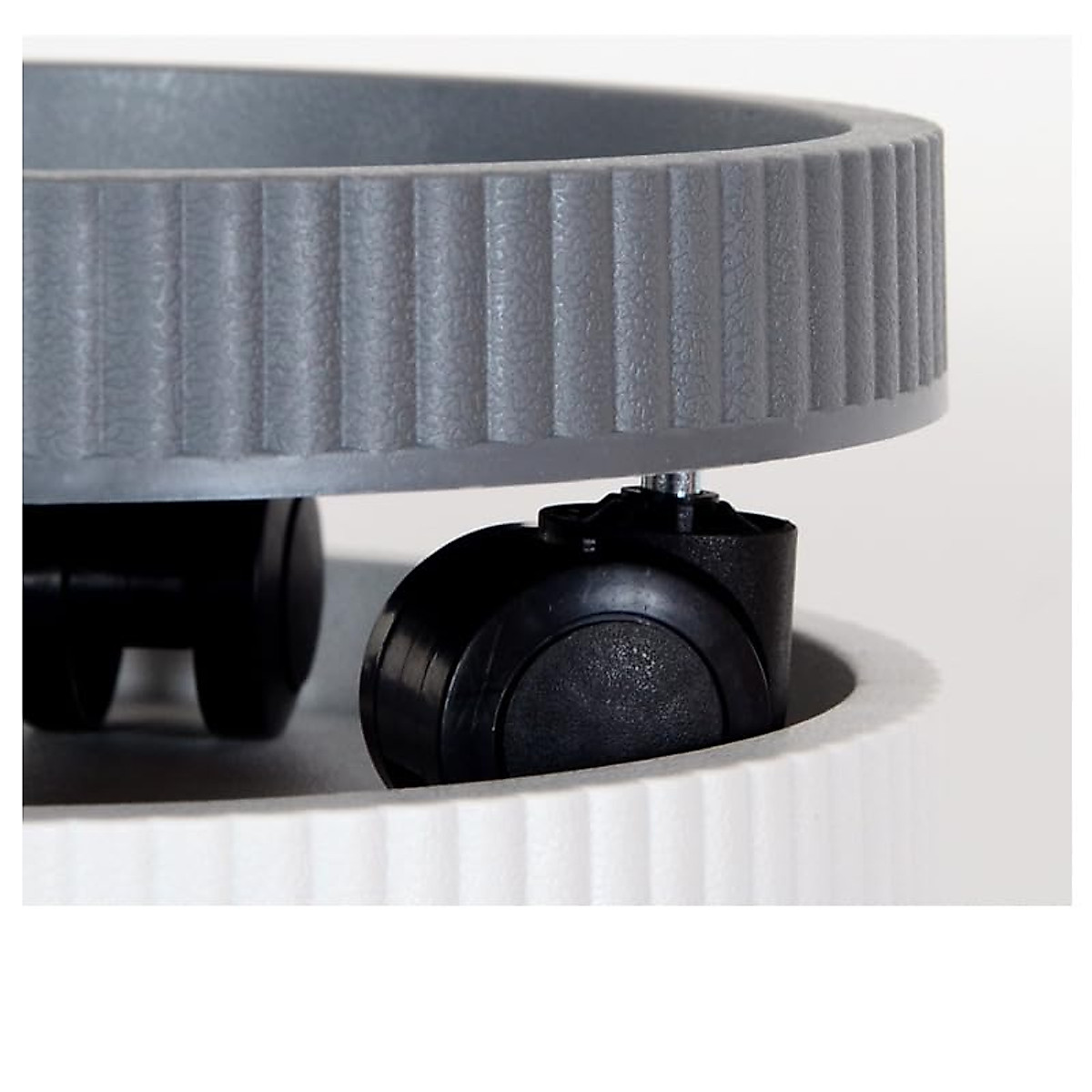 3 Pack Plant Caddie with Wheels and Water Storage Tray, 12.6" Rolling Plant Stand, 4-Wheeled Plant Roller, Lockable Casters, Heavy Duty Plant Caddy for Large Indoor and Outdoor Planters