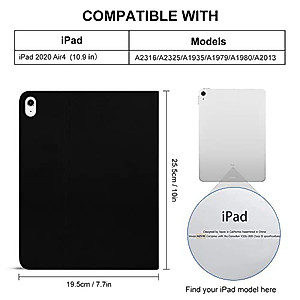 Florida Map Flag Protective Case Compatible with IPAD 2020 AIR 4 （10.9in） Stand Case Auto Sleep/Wake Cover