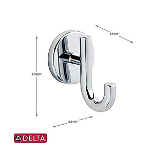 Lyndall Double Robe Hook in Polished Chrome