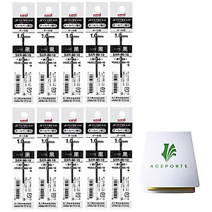 ACEPORTE uni Jetstream 1.0mm Black Ink 10 Refills (SXR8010.24), Sticky Notes Value Set