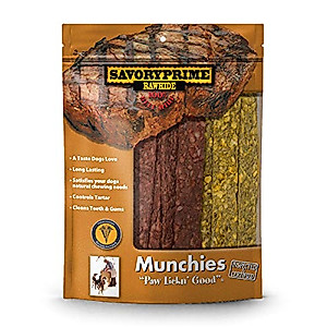 Savory Prime 36-Pack Munchie Strips, 5-Inch, Chicken And Beef