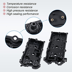 JDMSPEED New Engine Valve Cover With Gaskets Left & Right Side Replacement For Altima Maxima Murano I35 V6 3.5L 2002-2007 Replace# 264-985 264-984 13264-8J113 13264-7Y000 (Set of 2)