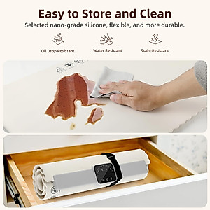 Silicone Electric Warming Tray for Food: Foldable Roll up Food Warmers for Parties Buffet with 5 Temperature Settings - Portable Fast Heating Mat for Restaurants, Home Everyday Use