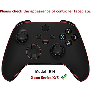 eXtremeRate The Great Golden Wave Off Kanagawa - Black Housing Shell for Xbox Series X & S Controller Model 1914, Custom Replacement Cover Faceplate for Xbox Core Controller - Controller NOT Included