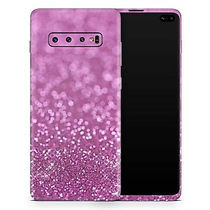 DesignSkinz Pink Unfocused Glimmer Protective Vinyl Decal Wrap Skin Cover Compatible with The Samsung Galaxy S20 (Screen Trim & Back Glass Skin)