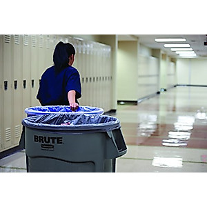 Rubbermaid Commercial FG264360GRAY BRUTE Heavy-Duty Round Waste/Utility Container, 44-gallon, Gray