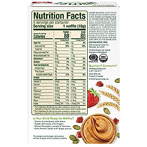 Sprout Organic Baby Food, Stage 4 Toddler Snacks, Pumpkin Butter & Jelly Wafflez, Single Serve Waffles, 0.63 Ounce (Pack of 5)