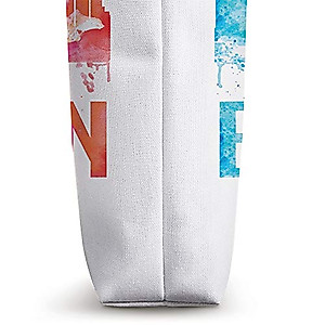 Boston Massachusetts Retro Watercolor City Skyline Souvenir Tote Bag