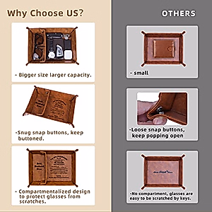 ZAPUVO Best Husband Ever Gifts PU Leather Tray and Keychain, Unique Valentine's Day Anniversary Birthday Gifts from Wife, Men Gift Ideas for Him Husband Who Has Everything for Fathers Day Christmas