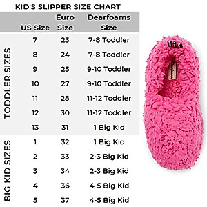 Dearfoams Kids Washable Skye Pile Closed Back Slipper, Paradise Pink, US 9-10 Unisex Toddler