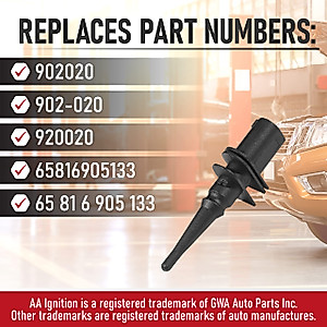 Ambient Air Temperature Sensor - Replaces 902020, 6581 6 905 133, 902-020, 65816905133 - Compatible with BMW Vehicles - 328i, 325i, 325Ci, 323i, 330i, 330Ci, 528i, 530i, M3, M6, X5, Z4-1995- 2011