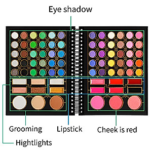 Makeup Palette for Teens, DE’LANCI Pro Makeup Pallet Gift Set for Teen Girls and Women,Beginners, 78 All in One Make up Eyeshadow Kit,Full Makeup Starter Kit for Young Teens Beginners or Pros