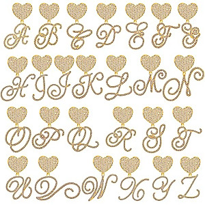 PTJDSMF Gold Initial Cuban Link Chain for Women Miami Iced Out Chain for women Bling Diamond Chain Necklace Hip Hop Jewelry (A)