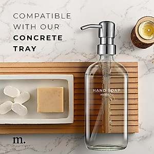 MaisoNovo Soap Dispenser 1-Piece Set | 16.9oz Clear Bottles with Silver Stainless Steel Pump