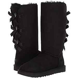 UGG womens Bailey Bow Tall Ii Boot, Black, 9 US