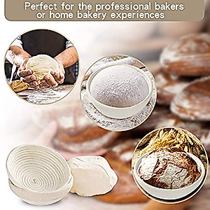 Bread Banneton Proofing Basket 9inch: Round Sourdough Proofing Basket for Artisan Bread Making for Professional and Home Bakers Set of 2