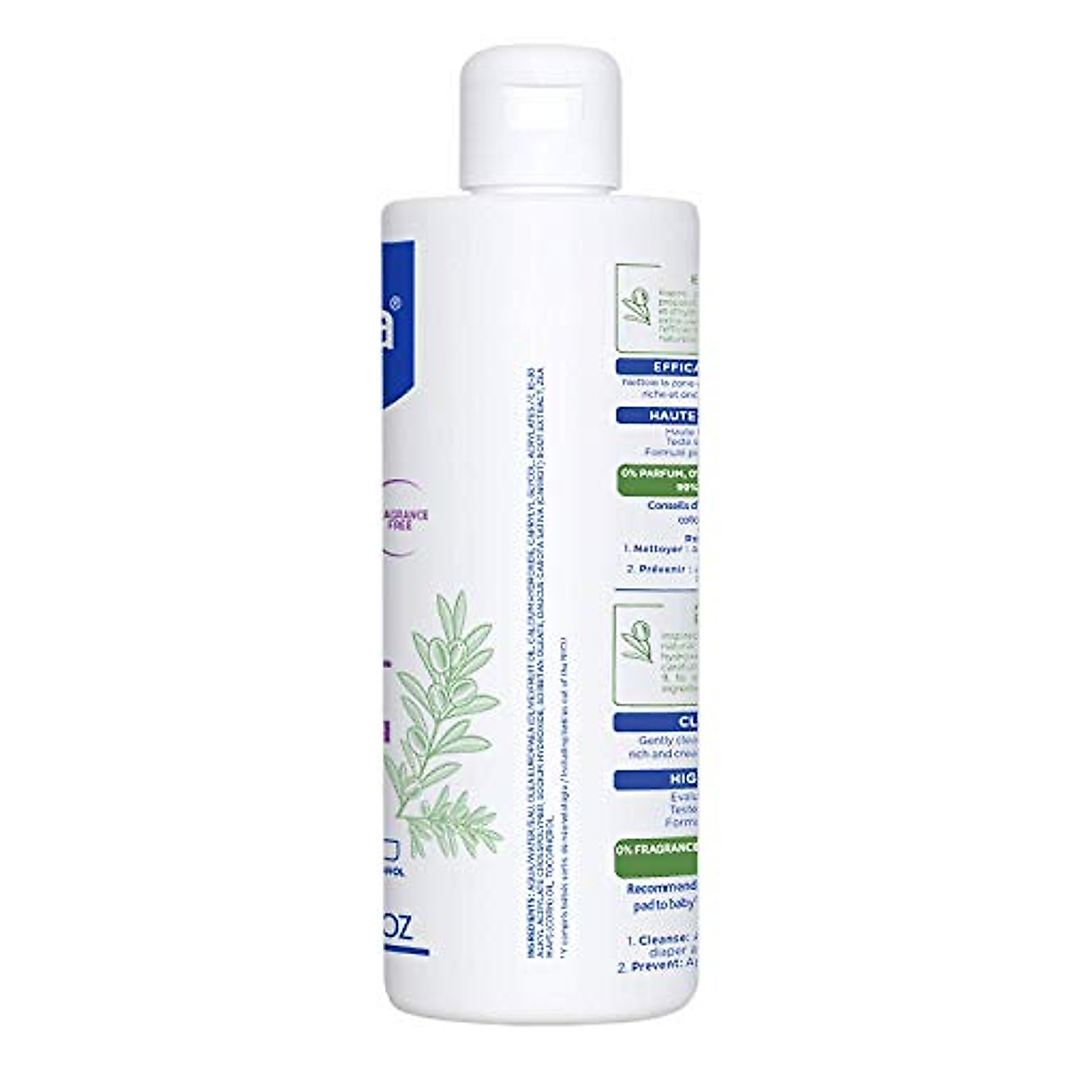 Mustela Liniment - No-Rinse Baby Cleanser for Diaper Change - with Extra Virgin Olive Oil - Fragrance-Free - 13.52 fl. Oz