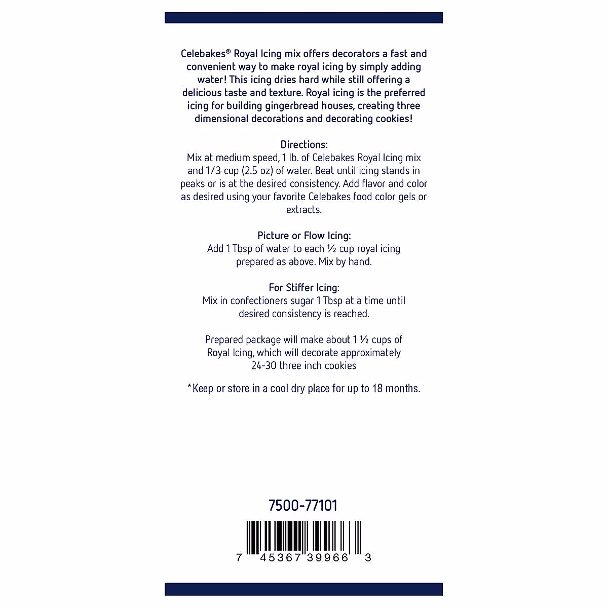 Celebakes by CK Products - White Royal Icing Mix, 16 oz, 2 Pack - Smooth & Versatile Icing for Cake Decorating, Cookies & More - Easy to Use, Professional Results - Trusted Baking Essential