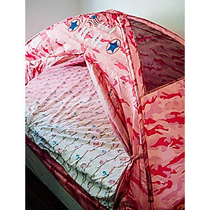 Pacific Play Tents 19781 Kids Pink Camo Bed Tent Playhouse - Twin Size