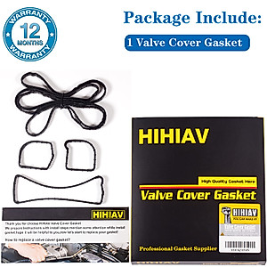VS50639R1 Engine Valve Cover Gasket Compatible With 2005-2019 Ford Escape Focus Fusion Ranger Transit 2004-2013 Mazda 3 5 6 B2300 CX-7 MX-5 Tribute 2005-2011 Mercury Mariner Milan L4 2.0L 2.3L 2.5L
