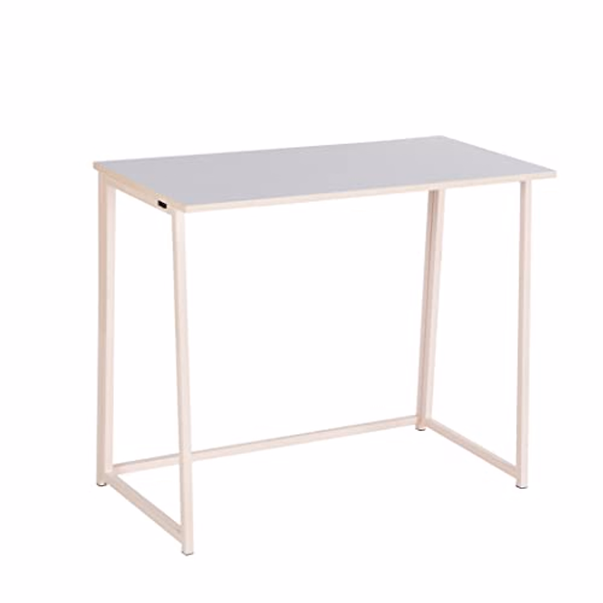 Urban Shop Folding Computer Desk-No Tools Assembly, White/Pink