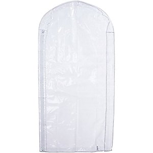 Organize It All Hanging Zippered Protective Dress Bag, Dimensions: 3 x 24 x 48 inches, Light Weight, Home Organization, Great for Closets, Great for Organizing, Clear