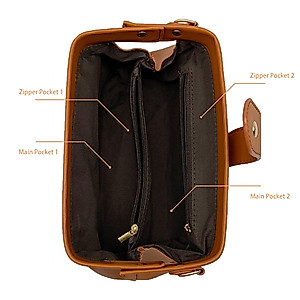 TopTTanBo Small Crossbody Bags for Women, Fashion Leather Shoulder Purses and Wallet Handbag (BROWN)