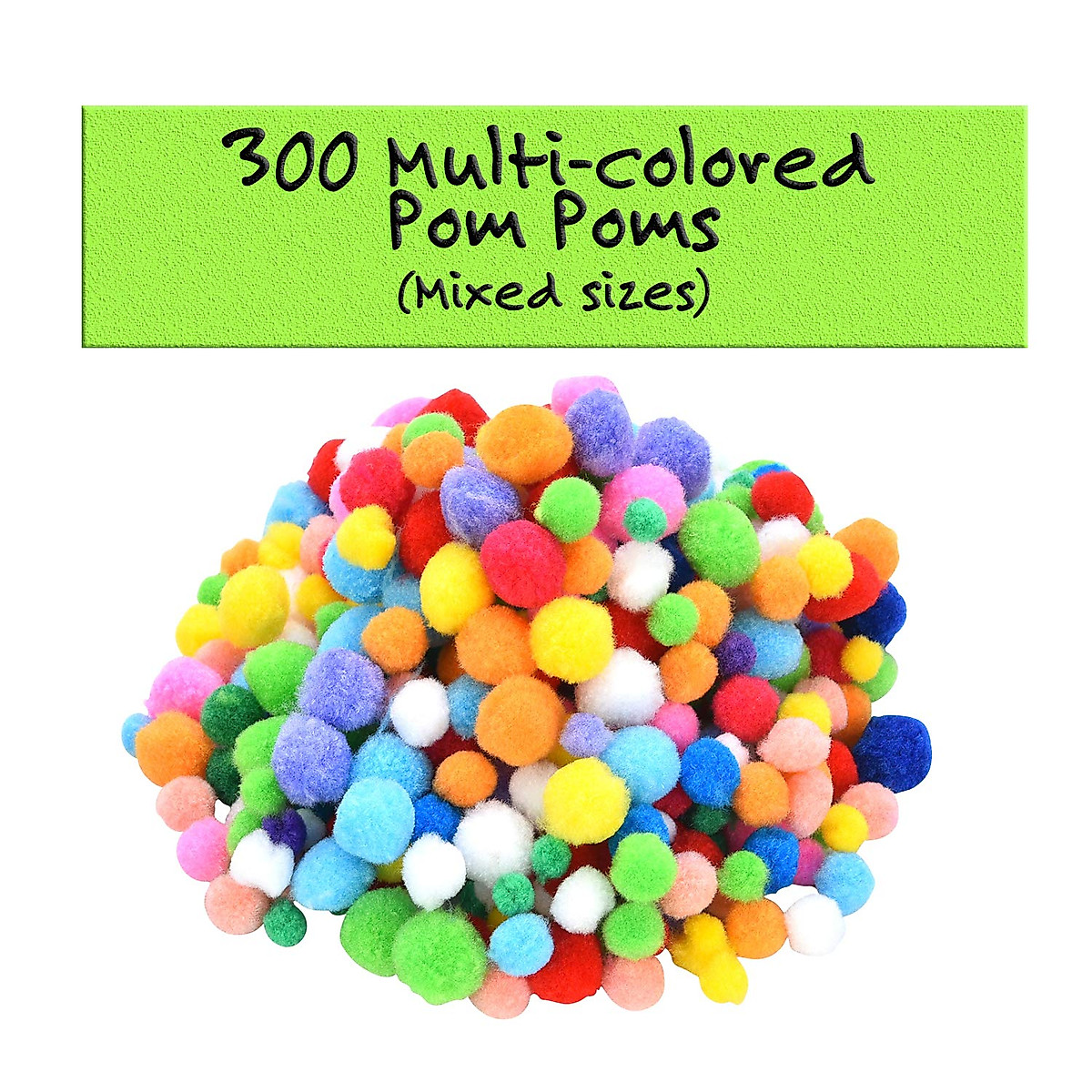 EPIQUEONE 750-Piece Arts & Crafts Supply Set | Includes 150 Multicolor Pipe Cleaners, 300 Pom Poms & 300 Googly Eyes | Ideal for Use at Home & School for DIY Art & Craft Projects, Decoration & More