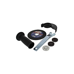 Auniwaig Angle Grinder Accessories Angle Grinder Parts Set, Including Black Metal Guard Protector Cover, Angle Wrench Grinder Flange Lock Nut, Angle Grinder Handle, Sanding Disc
