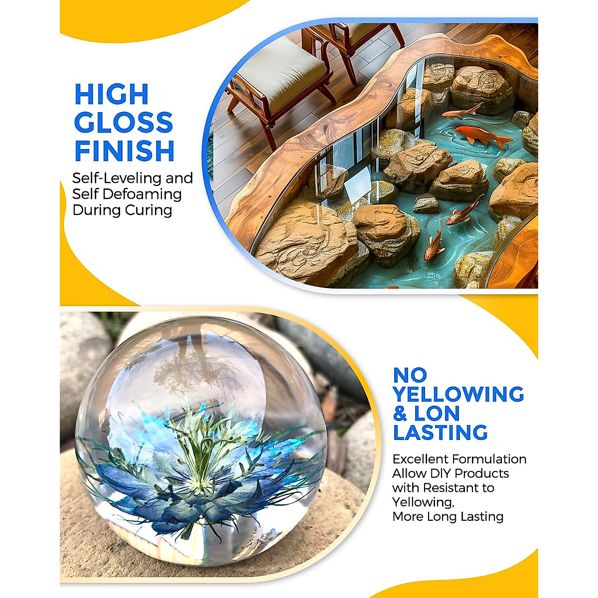 INCLY Deep Pour Epoxy Resin, 0.75 GL Epoxy Resin Kit for 2 to 4'' Pour Molds Craft, High Gloss & Bubbles Free & Crystal Clear Casting Resin Supplies for River Table, Wood Filler, Bar Top, 2 : 1 Mix
