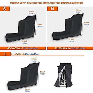 Iptienda Treadmill Cover, Folding or No-Folding Treadmill Cover with Zipper, Dustproof Waterproof Cover for Sports Running Machine
