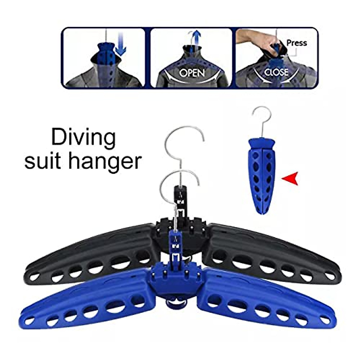 Mo're Wetsuit Hanger Foldable Surfing Suit Hangers Scuba Diving Accessory Folding Vented Hanger