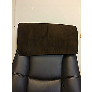 luvfabrics Simple Suede Furniture Protector, Leather Recliner Damage Prevention, Head Rest, Sofa, Love seat, Leather Protector, Computer Chair, Couch Cover (Chocolate, 14 by 30 Inch)