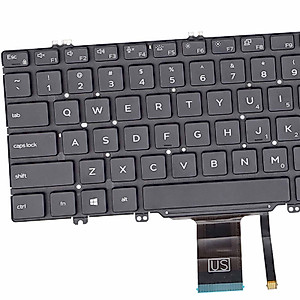 TLBTEK Backlight Keyboard Replacement Compatible with Dell Latitude 5280 5288 5289 5290 7280 7290 7380 7389 7390 E5280 E5288 E5289 E5290 E7280 E7290 E7380 E7389 E7390 Series Laptop