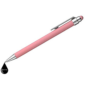 Express Pencils™ - Pastel Personalized Pens with Stylus - Soft Touch Design - Custom Printed Name Pens with Black Ink - Imprinted with Logo or Message (Pastel Pink)