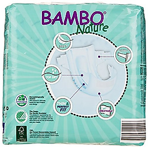 Bambo Nature Eco Friendly Baby Diapers Classic for Sensitive Skin, Size 5 (26-49 Lbs), 27 Count