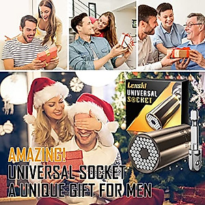 Lenski Gifts for Men, Super Universal Socket Mens Gifts, Dad Gifts from Daughter, Gadgets Tools for Men, Fathers Gifts for Dad, Unique Steelers Gifts for Him, Birthday Gifts for Husband, Grandpa
