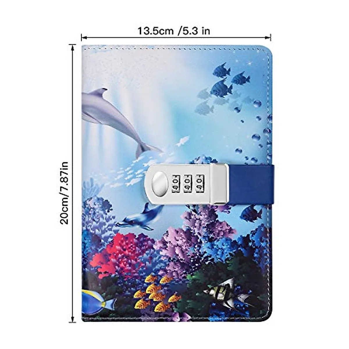Lock Journal Combination Lock Writing Travel Diary Planner Organizer Digital Password Notebook Locking Journal Diary (style 2)