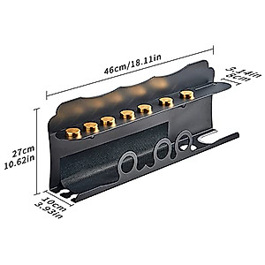 2in1 Wall Mounted Holder for Dyson Supersonic Hair Dryer, Bathroom Storage Bracket Rack for Dyson Airwrap, Hair Dryer Organizer Fits Barrels Brushes Diffuser Nozzles for Hair Salon Barbershop