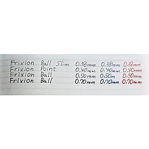 Pilot Frixion Ball slim Retractable Erasable Gel Ink Pens,fine Point, 0.38 Mm - Black Ink- Value set of 3 & 3 Gel Ink Pen Refill Pack