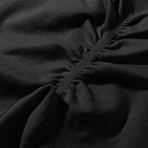 SUUKSESS Women Contour Butt Lifting Seamless Leggings Ombre High Waisted Workout Yoga Pants (Black, L)